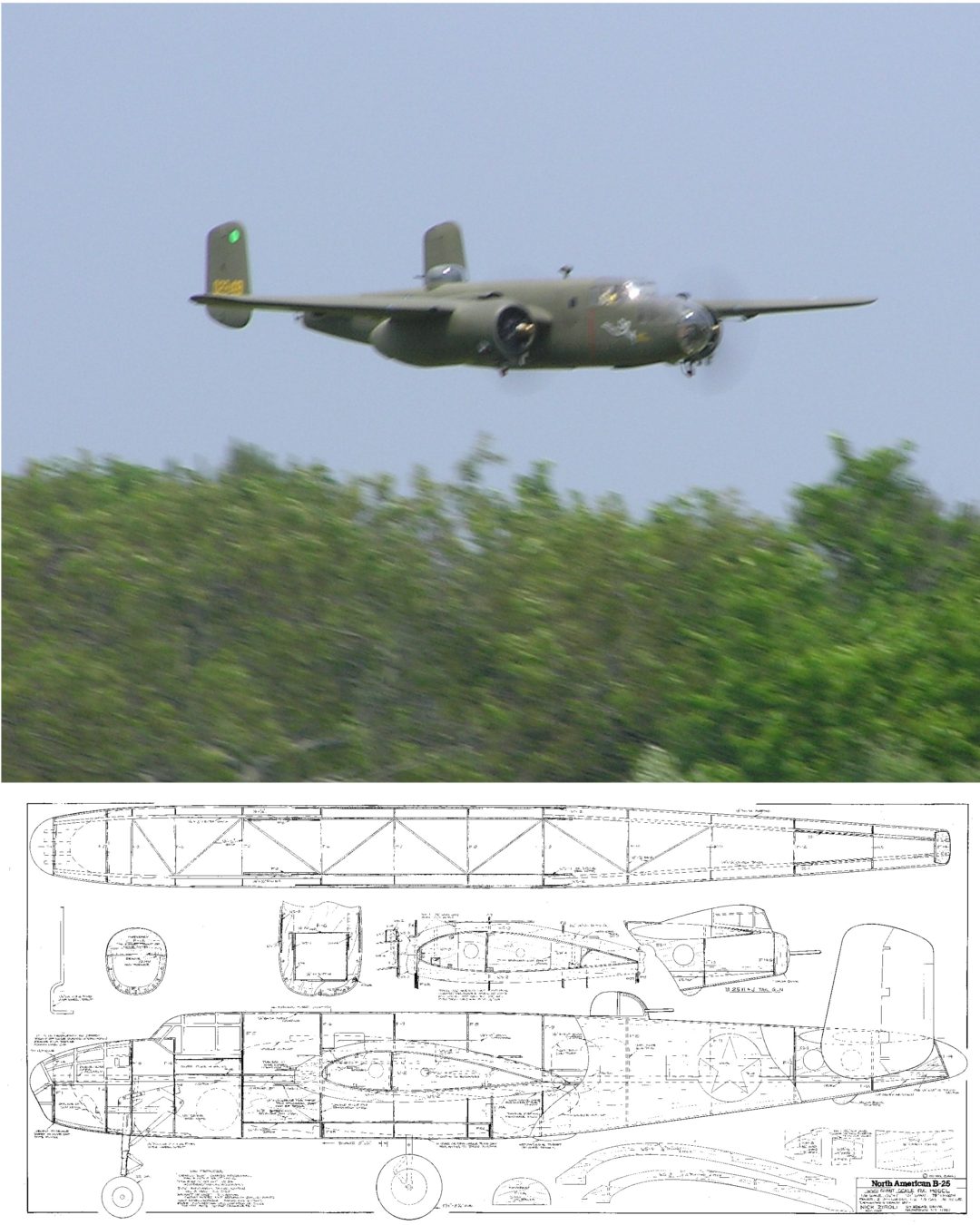 North American B-25 Mitchell {1/8} – Plans (NZ) | Laser Cut Kits Australia