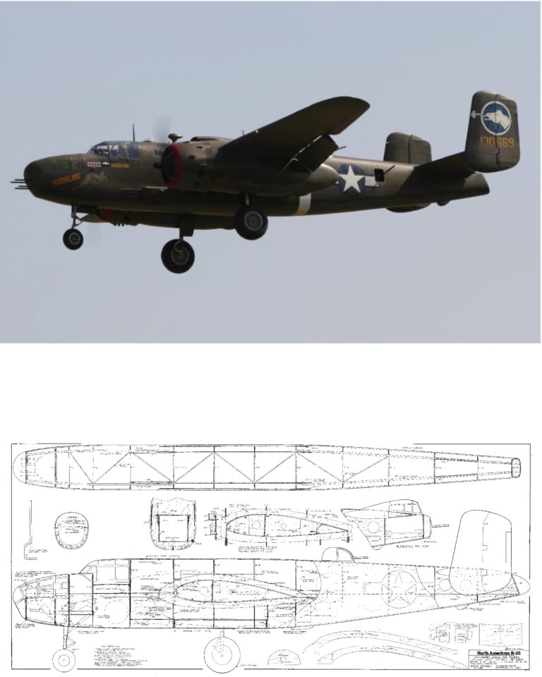 North American B-25 Mitchell {1/7} – Plans (NZ) | Laser Cut Kits Australia