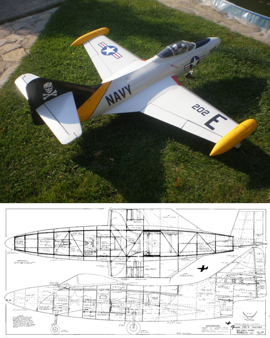 Grumman F9F Panther {1/6.3} – Plans (NZ) | Laser Cut Kits Australia